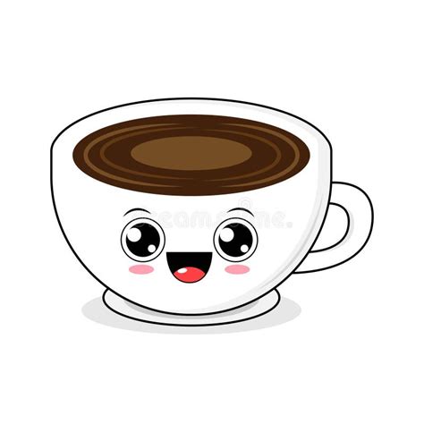 Taza De Café De Dibujos Animados Ilustración Del Vector Ilustración