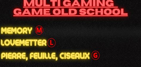 Multi Gaming Old School En Python Nsi Xyz