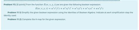 solved problem 11 [8 points] from the function e w x y