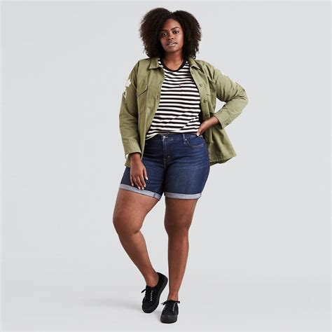 New Womens Shorts Plus Size Dark Wash Levis® Us