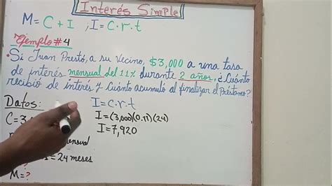 InterÉs Simple Ejemplo 4 Youtube