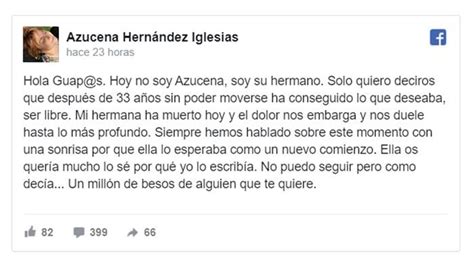 Fallece Azucena Hernández La Actriz A La Que Un Accidente De Tráfico