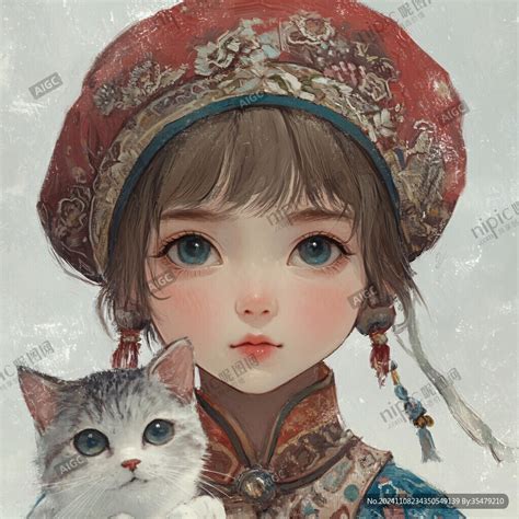 Ai创作图民族女孩原创插画 羌族女孩插画 Q版纳西族女孩 Q版少数民族女孩 纳西族女孩插画 Q版满族女孩 普米族女孩插画 Q版普米族女孩 蒙古女孩插画 民族女孩插画 Q版土族女生 锡伯族女孩