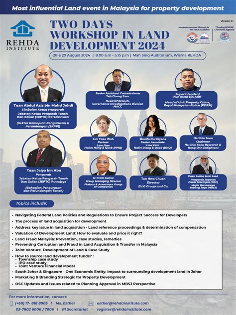 Two Days Workshop In Land Development V21 Pdf