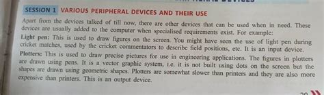 Session 1 Various Peripheral Devices And Their Use Apart From The Devices