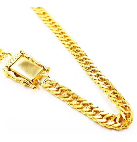 Corrente Grumet Dupla Banhada A Ouro K Exclusiva Mm Parcelamento Sem Juros