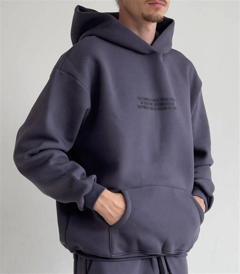 Худі утеплене оверсайз сіре — ціна 1299 грн у каталозі Чоловічі худі Купити чоловічі речі за