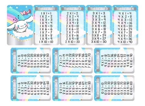 Tablas De Multiplicar Llavero Cinnamoroll Cuotas sin interés
