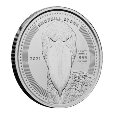 Shoebill Stork 1 Uncja Srebra 2021 Smocza Mennica