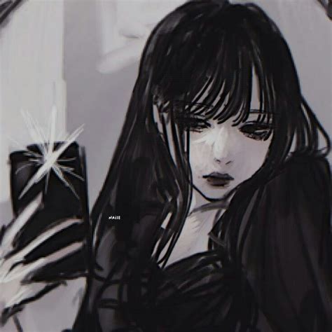 чёрные обои на телефон Anime Monochrome Anime Art Beautiful Profile