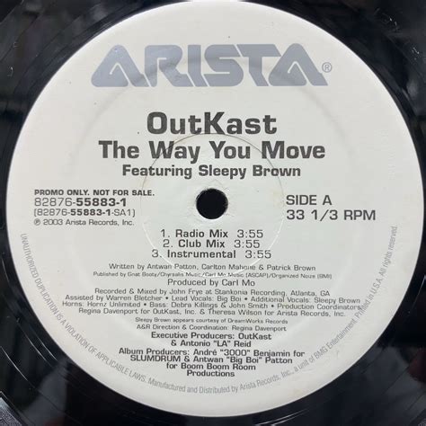 Outkast The Way You Move Hey Ya Promo Ticro Market
