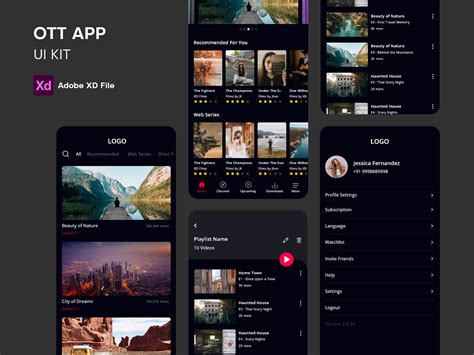 Ott App Ui Kit On Behance
