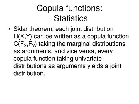Ppt Copula Functions Advanced Methods Of Risk Management Umberto