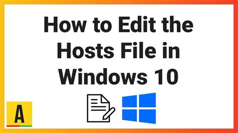 How To Edit The Hosts File In Windows Block Websites YouTube