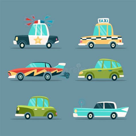 Carros Dos Desenhos Animados Ilustrações Vetores E Clipart De Stock