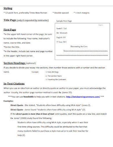 10 Work Cited Mla Examples To Download