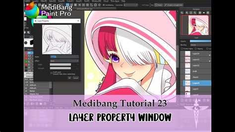 medibang tutorial 23 layer property window youtube
