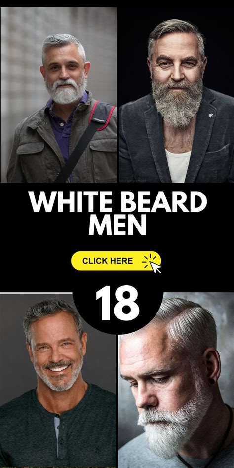 Silver Foxes White Beard Men Black And Long Hairstyles White Beard