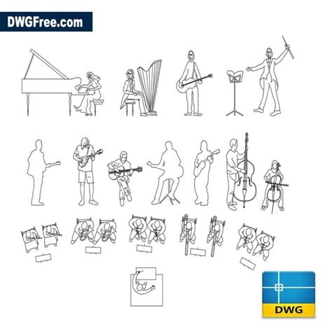 People Sitting DWG Download AutoCAD Models