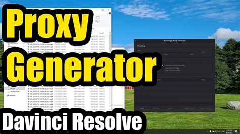 How To Use Blackmagic Proxy Generator Davinci Resolve 18 Offline