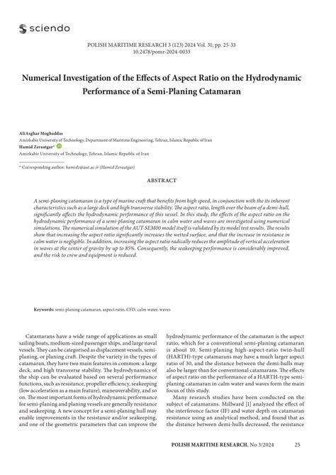 Pdf Numerical Investigation Of The Effects Of Aspect Ratio On The Hydrodynamic Performance Of