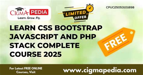 learn css bootstrap javascript and php stack complete course 2025 free udemy course cigma pedia