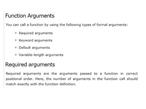 Arguments In Functions Pptx