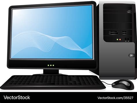 Computer Monitor Display Royalty Free Vector Image