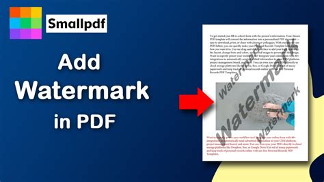 How To Add A Watermark To A Pdf File Permanently In Smallpdf Online