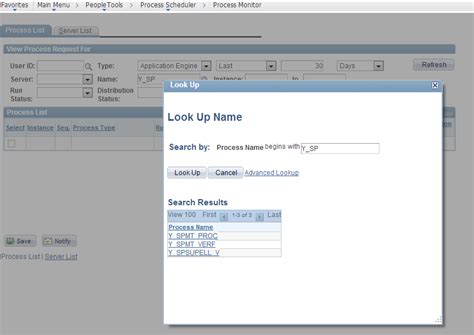 Technological Eureka Peoplesoft How Do I Search For Processes By Name