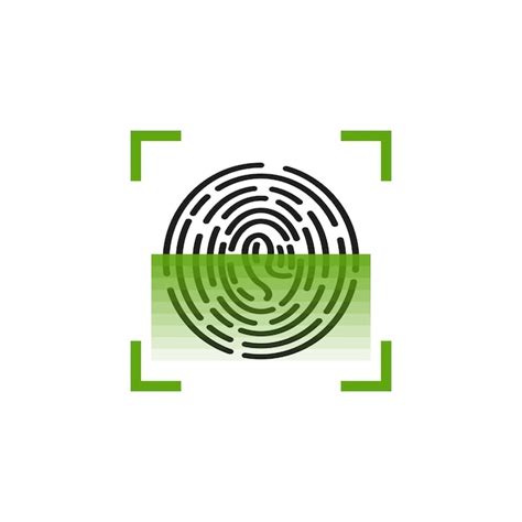 Premium Vector Fingerprint Scanner Identification System In Flat Vector
