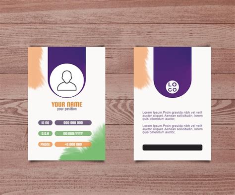 Premium Psd Water Colour Id Cards Psd Template