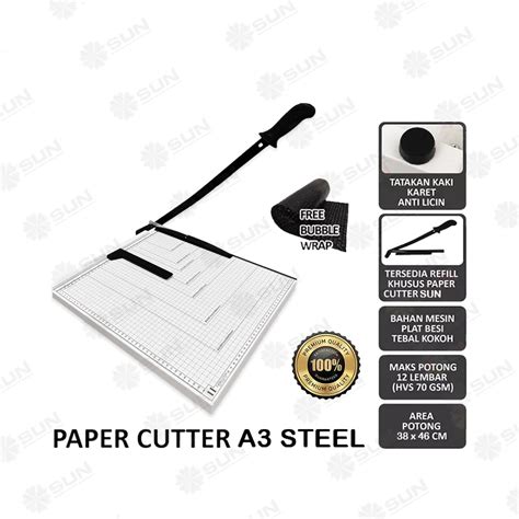 Jual Paper Cutter A3 A3 B3 Alat Potong Mesin Pemotong Kertas Hvs Sticker Dos Pvc Id
