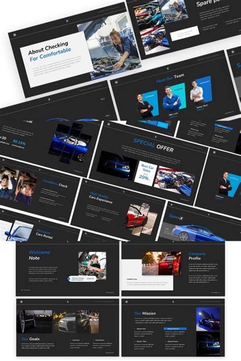 Spec X Car Auto Powerpoint Template PowerPoint Template Professional Powerpoint Templates