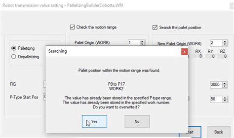 Palletizing Builder In Simulation Knowledge Base