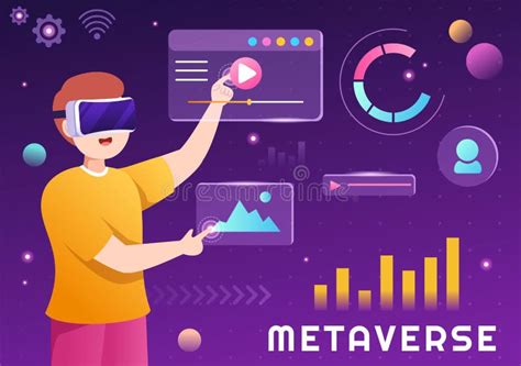 Metaverse Digital Virtual Reality Technology Wears Vr Glasses For Future Innovation And