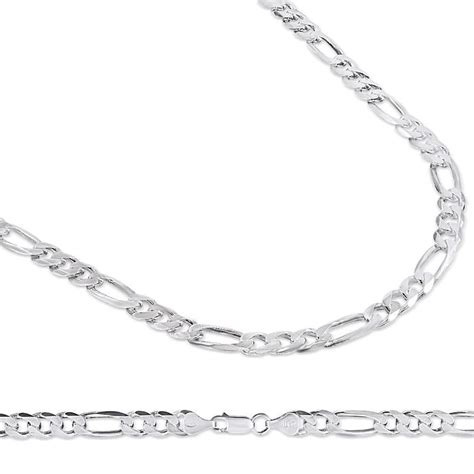 65mm 925 Sterling Silver Figaro Link Chain Necklace