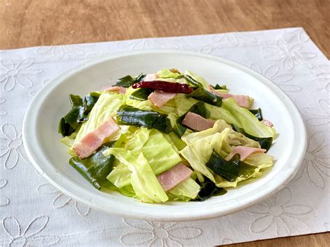 わかめとキャベツのガーリック炒め レシピ 理研ビタミン株式会社