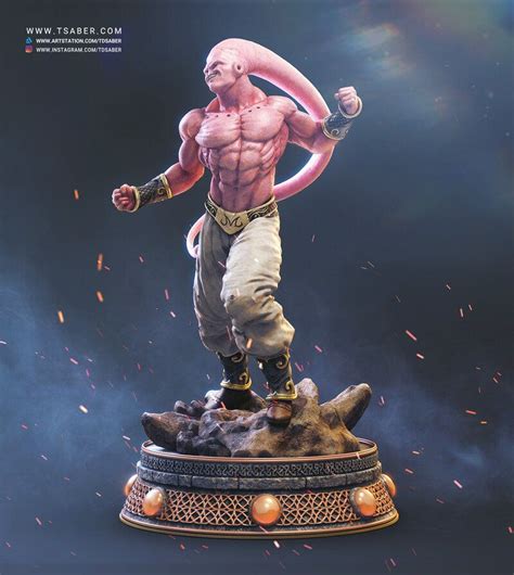 Artstation Super Buu Statue Dragon Ball Z Collectible Tsaber