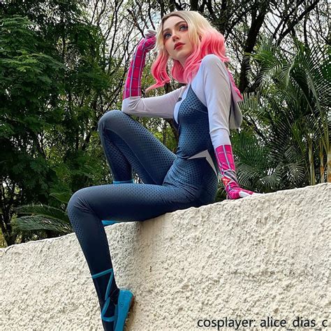 Marvel Spider Man Across The Spider Verse Gwen Stacy Cosplay Costume