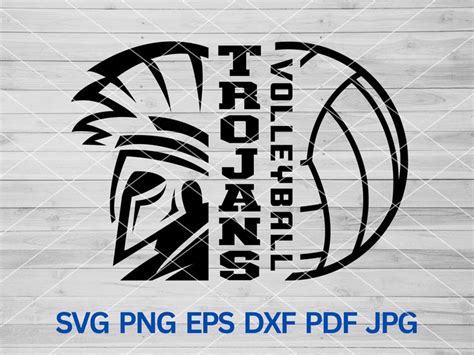 High School Trojans Volleyball Svg Trojans Pride Svg Trojans Svg