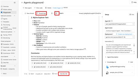 View Trace Results for AI Agents in Azure AI Foundry - Azure AI Foundry | Microsoft Learn