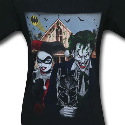 Joker And Harley Quinn American Gothic T Shirt Geekalerts