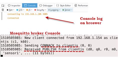 using the javascript mqtt client with websockets