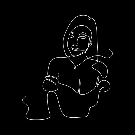 Vector Continuous Line Sexy Female Model 13269501 Vector Art At Vecteezy