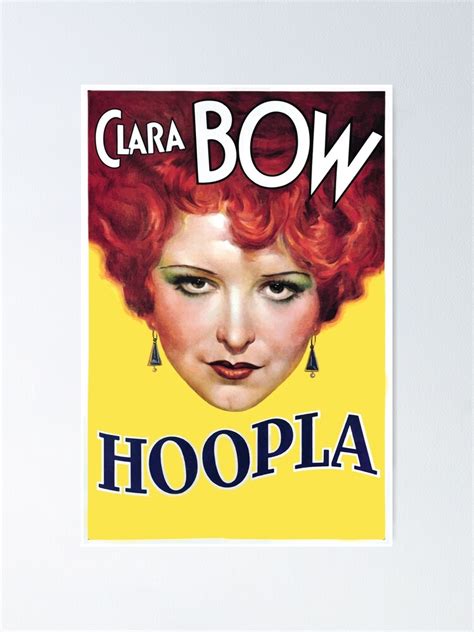 Clara Bow Hoopla Poster For Sale By Honeyblack Redbubble