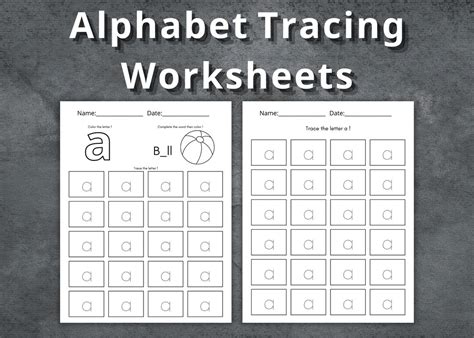 Alphabet Tracing Worksheet Handwriting Practice Printable Alphabet Tracing Worksheets