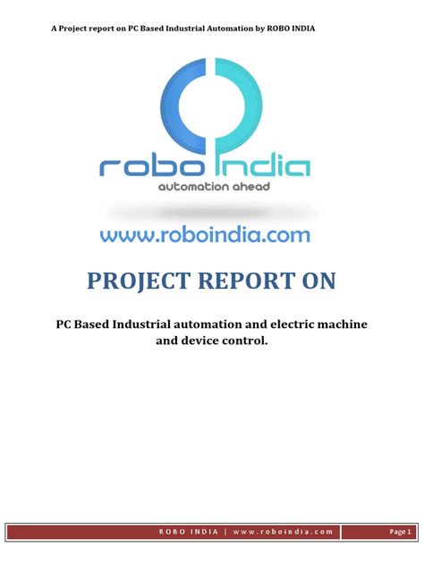 Pc Based Industrial Automation With Avr Atmega 16 Project Report