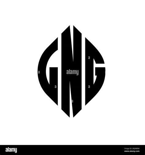 Lng Circle Letter Logo Design With Circle And Ellipse Shape Lng