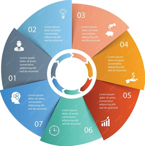 Premium Vector Basic Circle Infographic Template With 8 Steps Process Or Options Process Chart